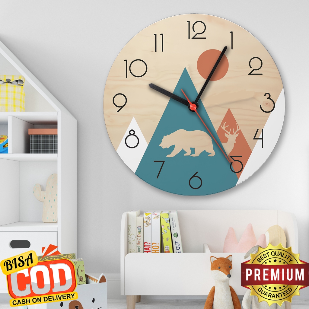 Jual Jam Dinding Minimalis Aesthetic Dekorasi Kamar Anak Unik dan ...