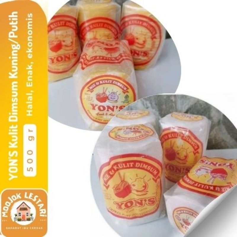 Jual Yon's Kulit Dimsum/Gyoza Warna Kuning/Putih Beku/Frozen Kemasan Ekonomis Halal 500gr ...
