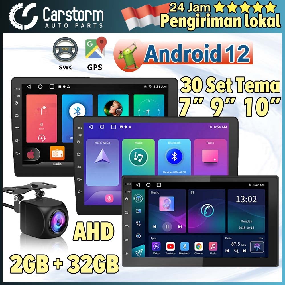 Jual Carstorm Android12 Double Din Android Head Unit 7/9/10 inch Touch Screen | Shopee Indonesia