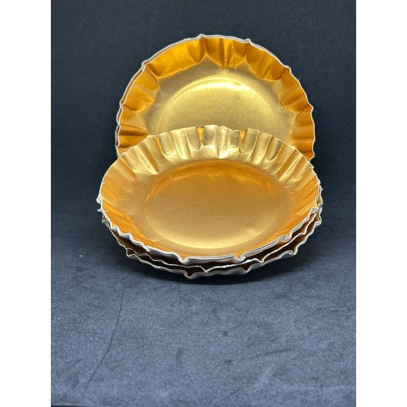 Jual Piring kue Piring Kertas Gold ISI 10pcs / Piring kertas mas emas ...