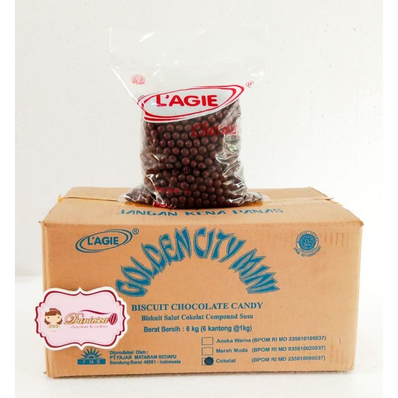 Jual .kartonan lagie golden city mini coklat isi biskuit 6 bungkus @1kg ...