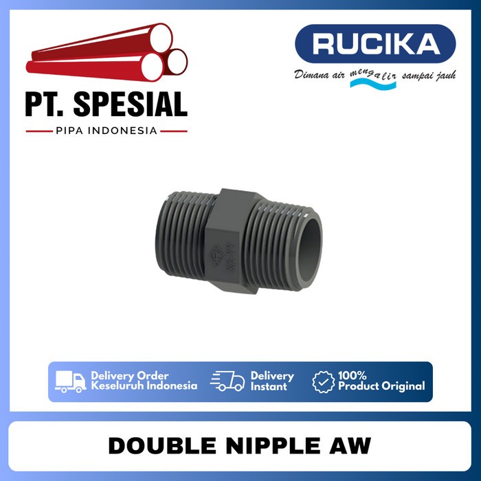 Jual Double Nipple PVC AW Rucika / 1/2 - 1 Inch / Double Nipple Rucika - 04 | Shopee Indonesia