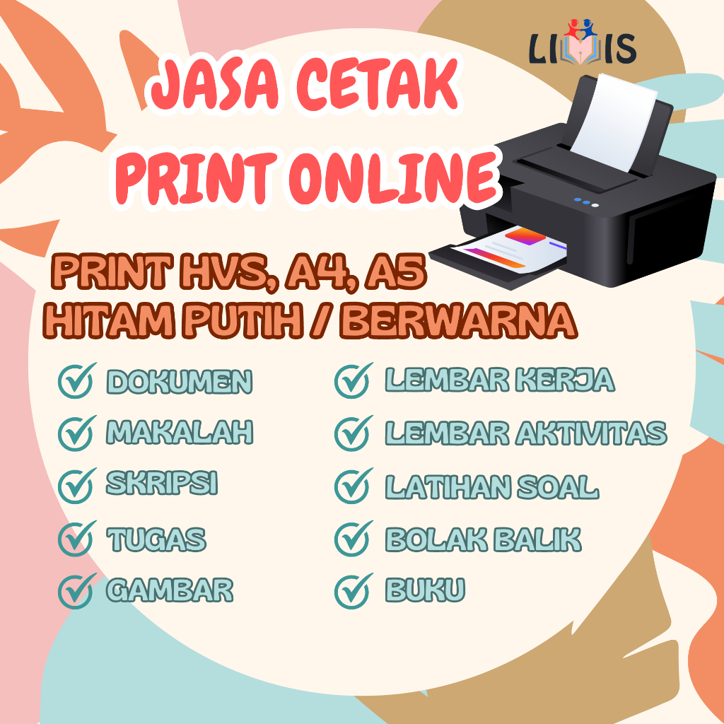 Jual JASA PRINT CETAK MURAH A4 100 gsm HITAM PUTIH/WARNA | Shopee Indonesia