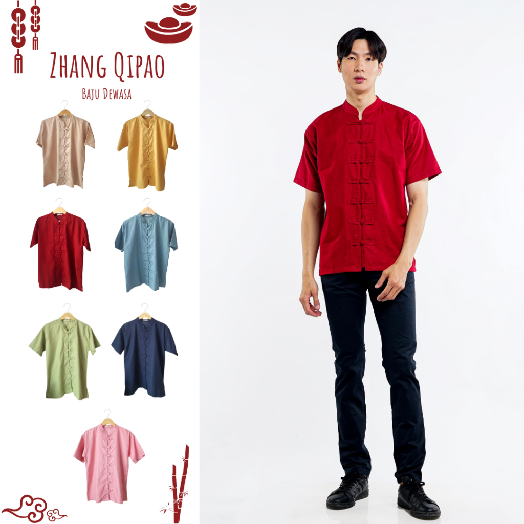 Jual LA LA LAND ZHANG QIPAO DEWASA | Baju Imlek Pria | Baju Hanfu Pria ...