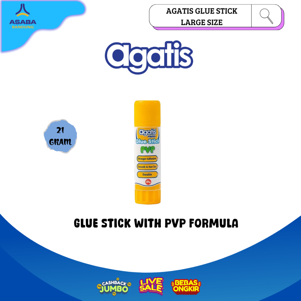 Jual Asaba Bandung - AGATIS PRIME GLUE STICK 21 GR LARGE SIZE WITH PVP ...