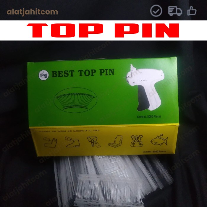 Jual Top Pin 35 MM / Isi Refill Tag Gun / Tag Pin Isi 5000 Pcs | Shopee ...