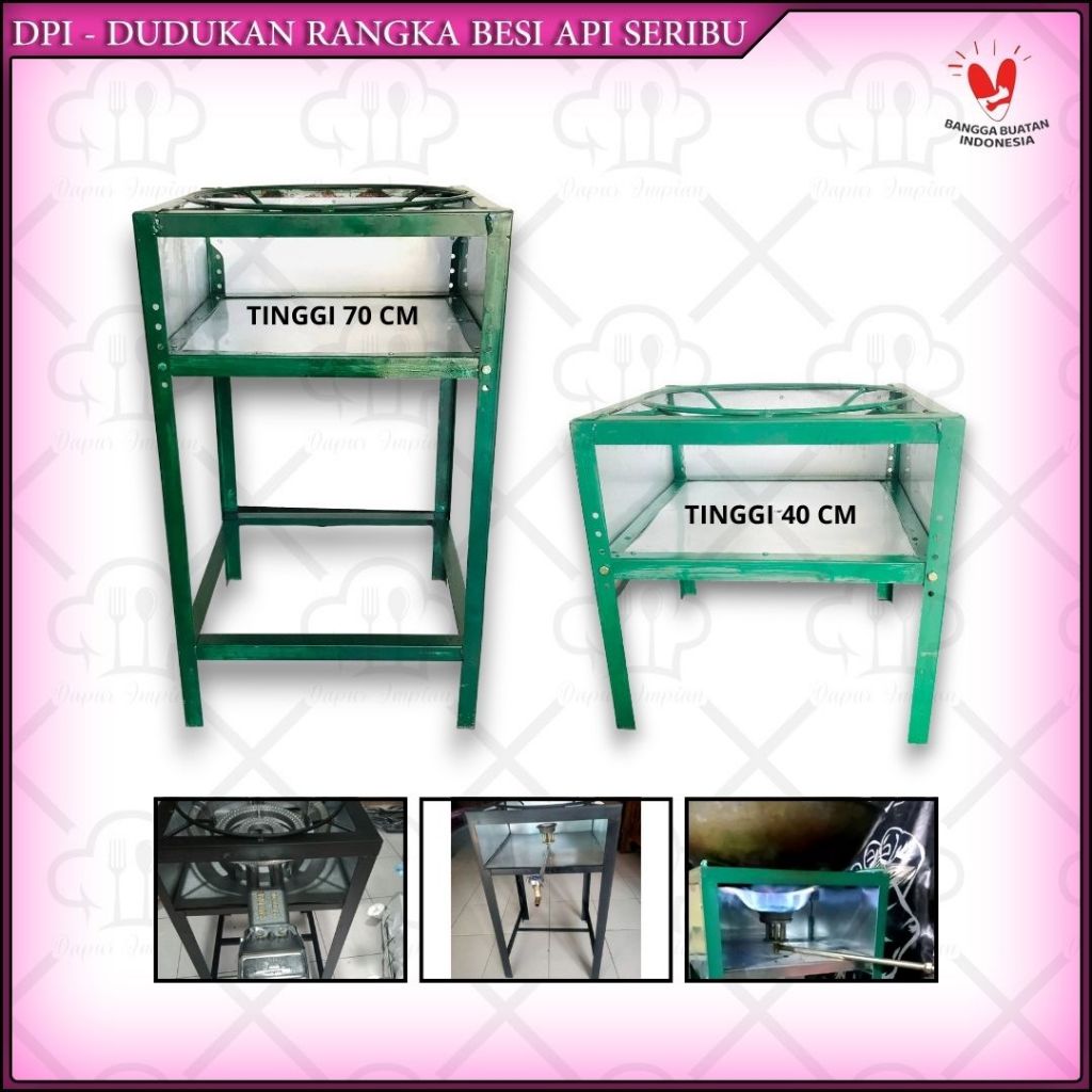 Jual Dudukan Rangka Besi Siku Kompor Api Seribu Tungku Kompor Mata ...