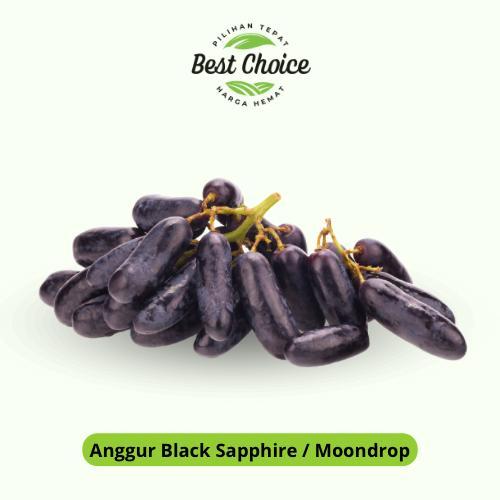 Jual Anggur Black Sapphire /Moondrop USA 1kg | Shopee Indonesia