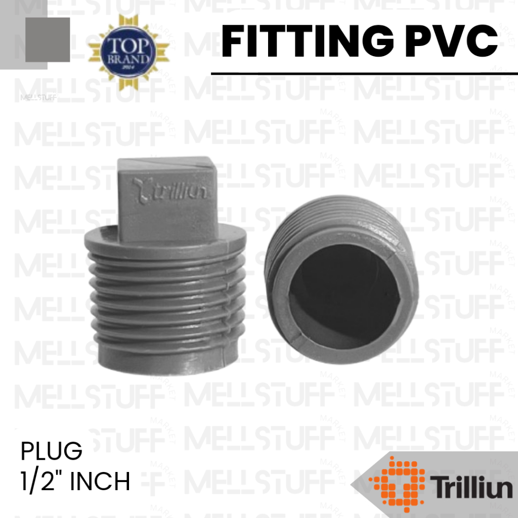 Jual Fitting PVC Plug Ukuran 1/2" Inch Merk Trilliun | Fitting Pipa ...