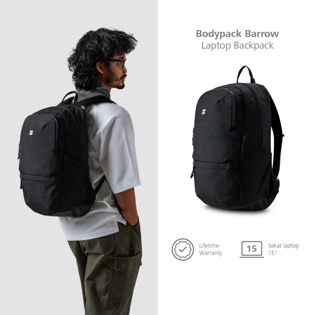 Jual Bodypack Barrow Laptop Backpack 15 Inch Tas Ransel Kerja Kuliah ...