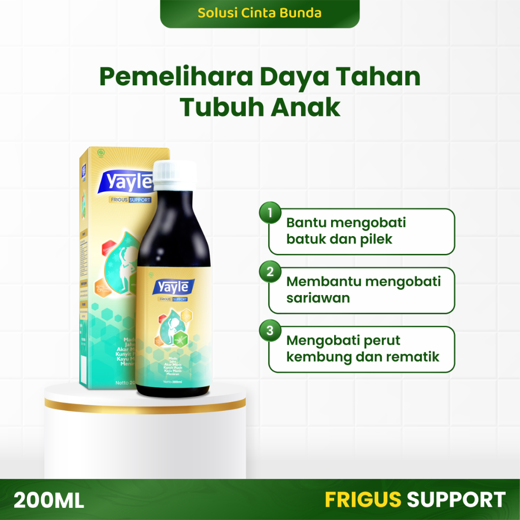 Jual Yayle Frigus Support 200ml - Meredakan batuk dan pilek - Madu Anak ...