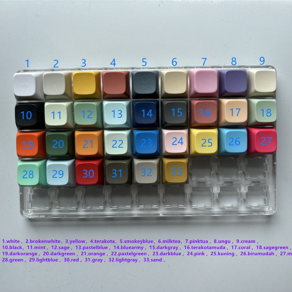 Jual Keycaps polos matte PBT profil XDA 9.3mm mechanical keyboard ...