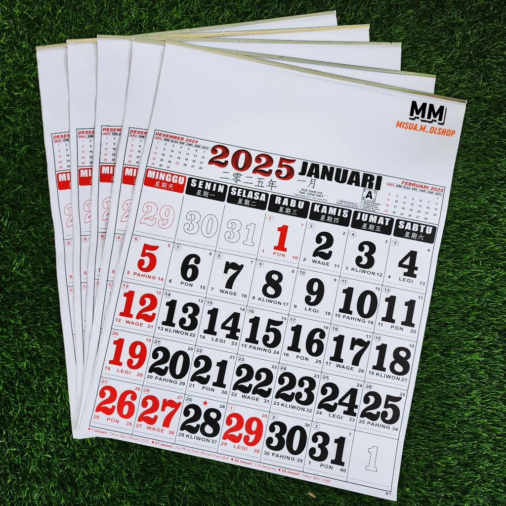 Jual KALENDER KERJA JUMBO M7 TAHUN 2025/ KALENDER DINDING JUMBO TERBARU ...
