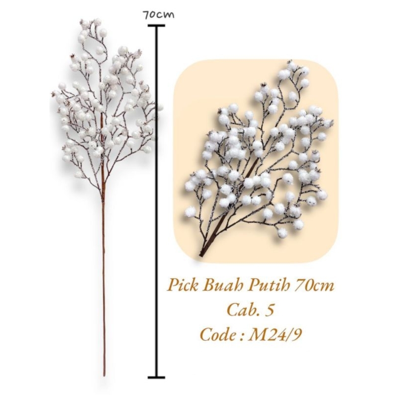 Jual Ranting Berries Putih Cabang 5 - Bunga Natal | Shopee Indonesia