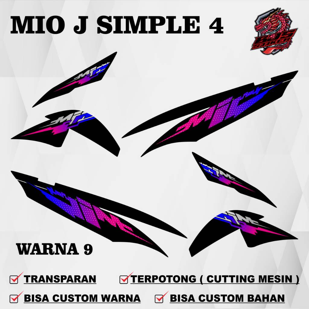 Jual Stiker Sticker Yamaha Mio J Simple 4 - Stiker Sticker Decal ...