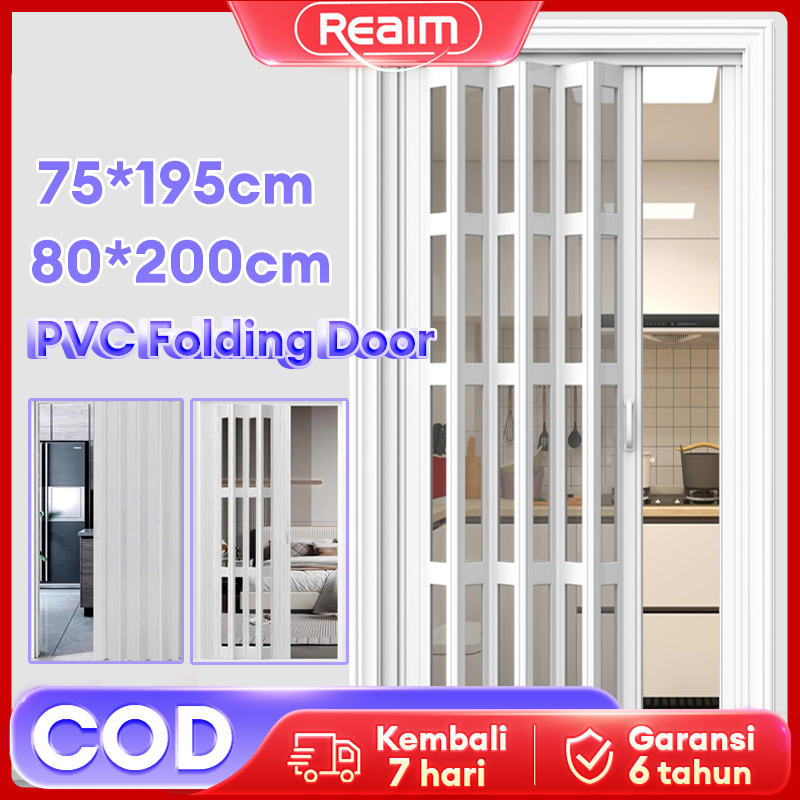 Jual Reaim PVC Folding Door/pintu lipat geser plastik/pintu lipat pvc ...