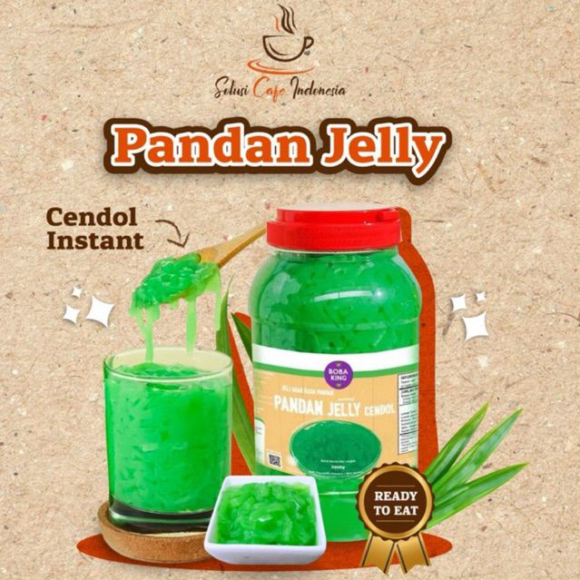 Jual Cendol Instant Siap Pakai Pandan Jelly Boba King Surabaya | Shopee ...