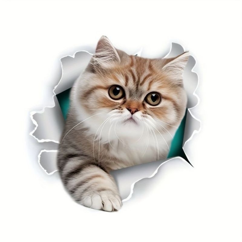 Jual Stiker gambar kucing lucu size 15x15 cm, print cut | Shopee Indonesia