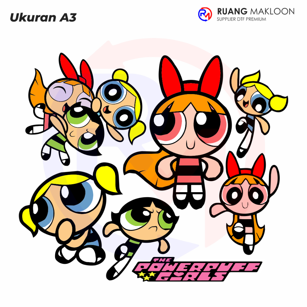 Jual Sablon Setrika Sablon DTF Satuan A3 Power Puff Girls - SIAP PRESS ...
