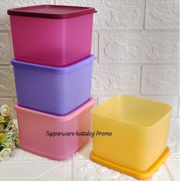 Jual Wadah Medium Square Round 1L ori Tupperware | Shopee Indonesia