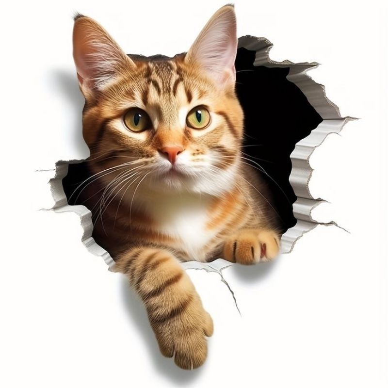 Jual stiker kucing lucu size 15x20 cm print cut | Shopee Indonesia