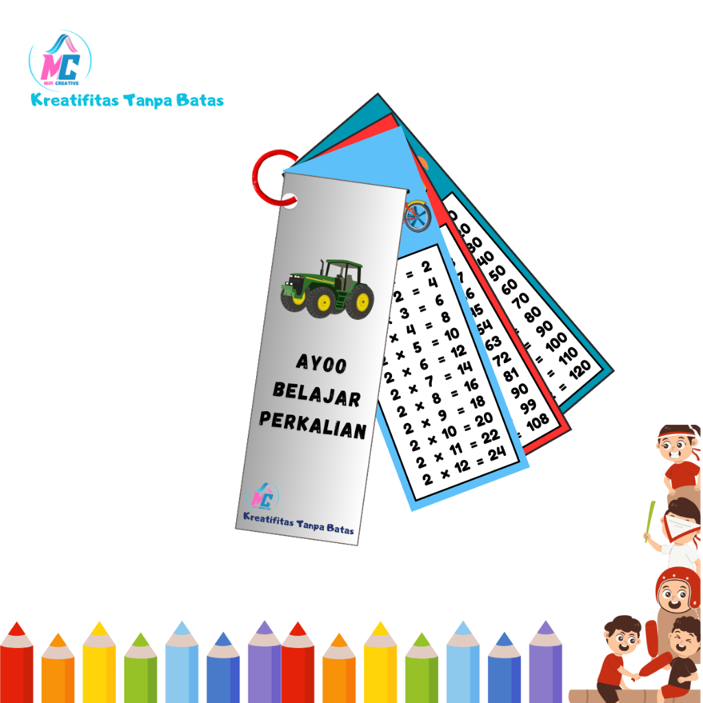 Jual Flashcard Edukasi Anak Tabel Perkalian Pengurangan Penjumlahan ...