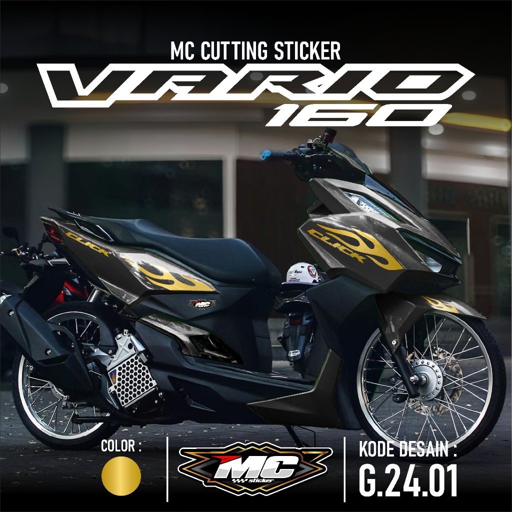 Jual Cutting Sticker Striping Vario 160 NEW - Aksesoris Motor Stiker ...