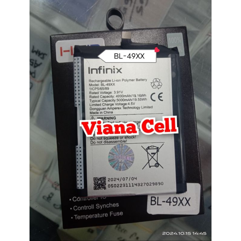 Jual baterai infinix Note 40 5G X6853 X6852 BL49XX original batu batre ...