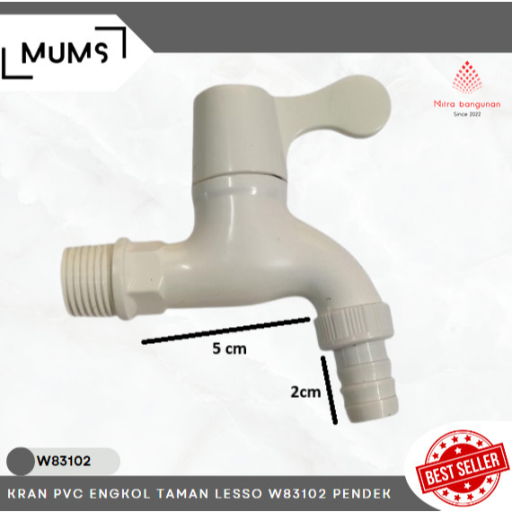 Jual MB - Kran Pvc Taman Engkol Lesso 1/2" Keran Air Plastik Tembok Pendek | Shopee Indonesia