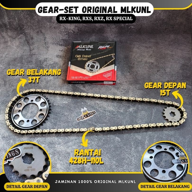 Jual Gear Set Girset Chain kit Rantai Paket Komplit Racing Rx King RXK ...