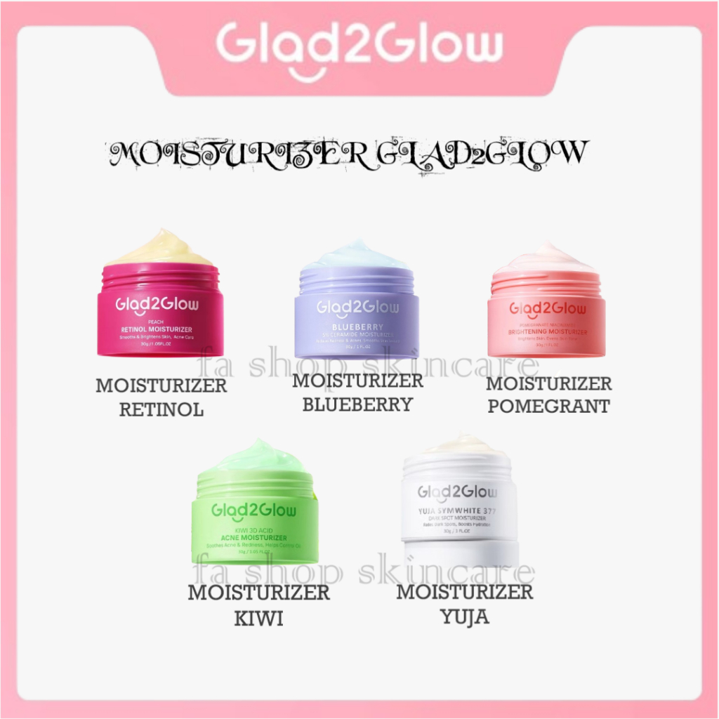 Jual Moisturizer G2G || Glad2Glow Moisturizer Cream Retinol-Blueberry ...