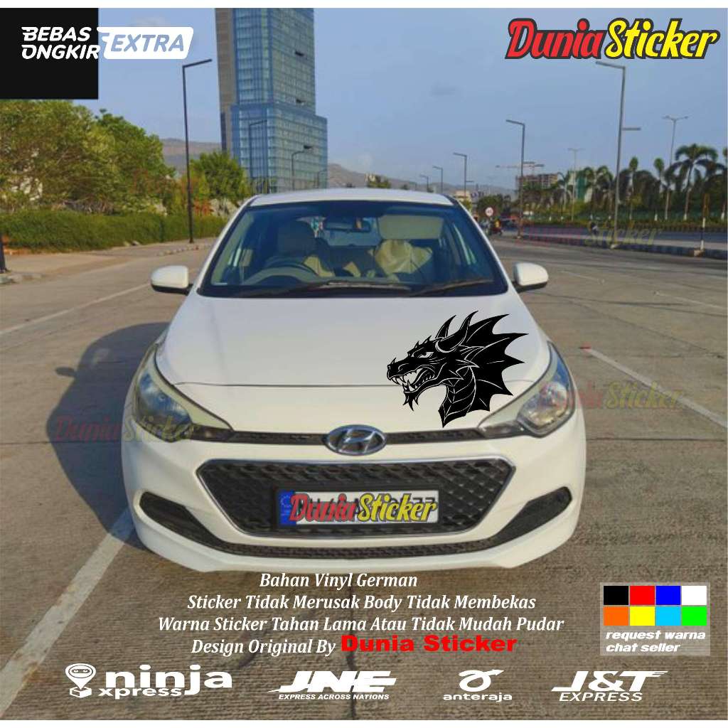 Jual STIKER KAP MOBIL STIKER MOTIF NAGA DRAGON STICKER KAP UNTUK TIPE ...