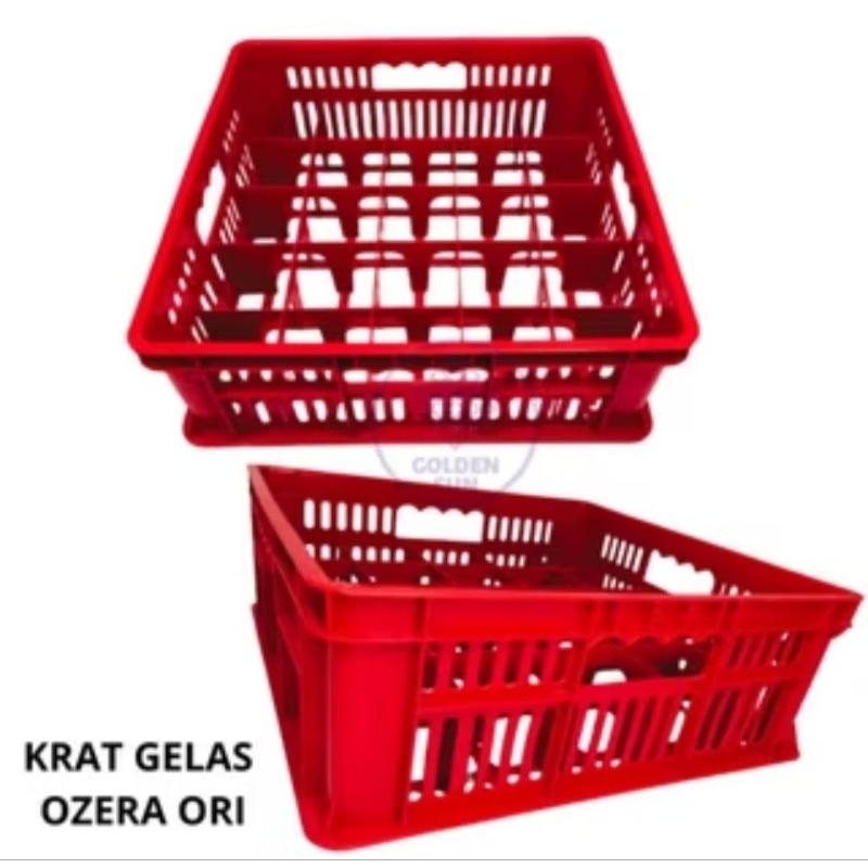 Jual Krat Gelas 25 Lubang GOLDENOX OZERA ORI PREMIUM / Krat Plastik ...