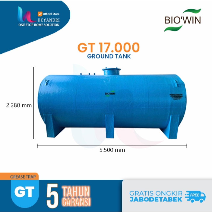 Jual Tangki Air Tanam 17000 L Tandon Toren Tanki Pendam GT 17 Ground ...
