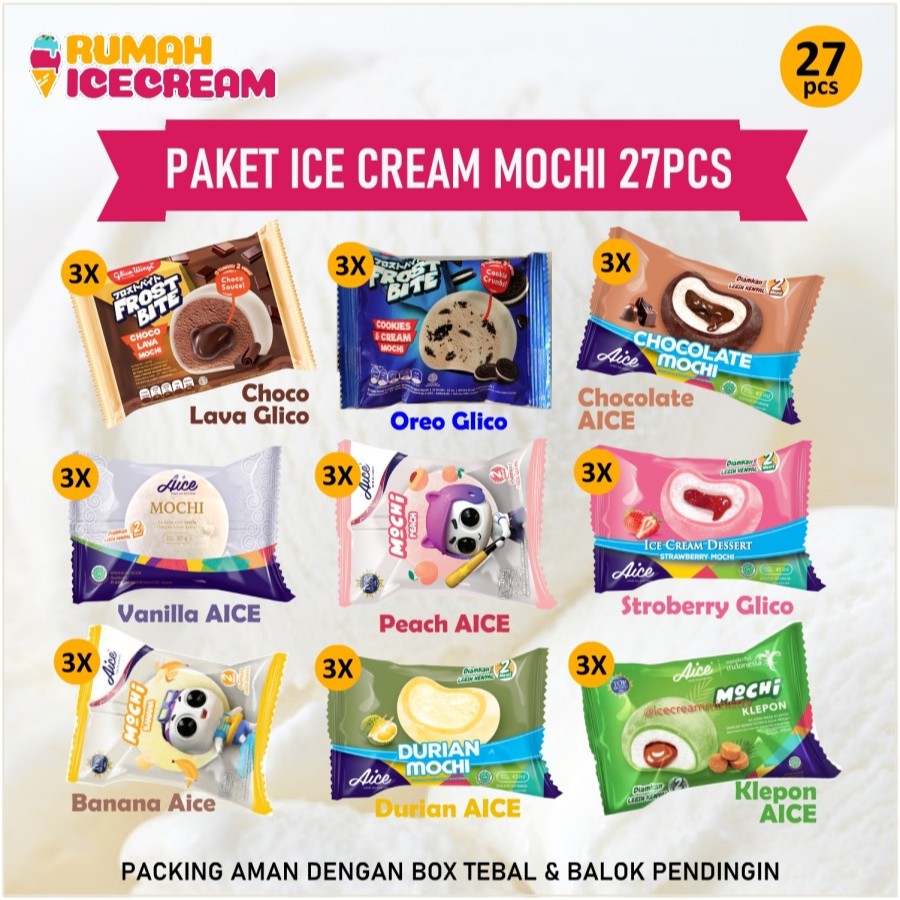 Aice Mochi Durian Ice excellent Cream pcs
