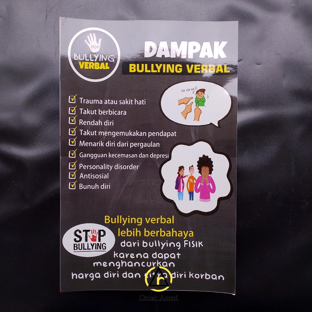 Jual Stiker Bullying Verbal - Stiker Dampak Bullying Verbal - Stiker ...