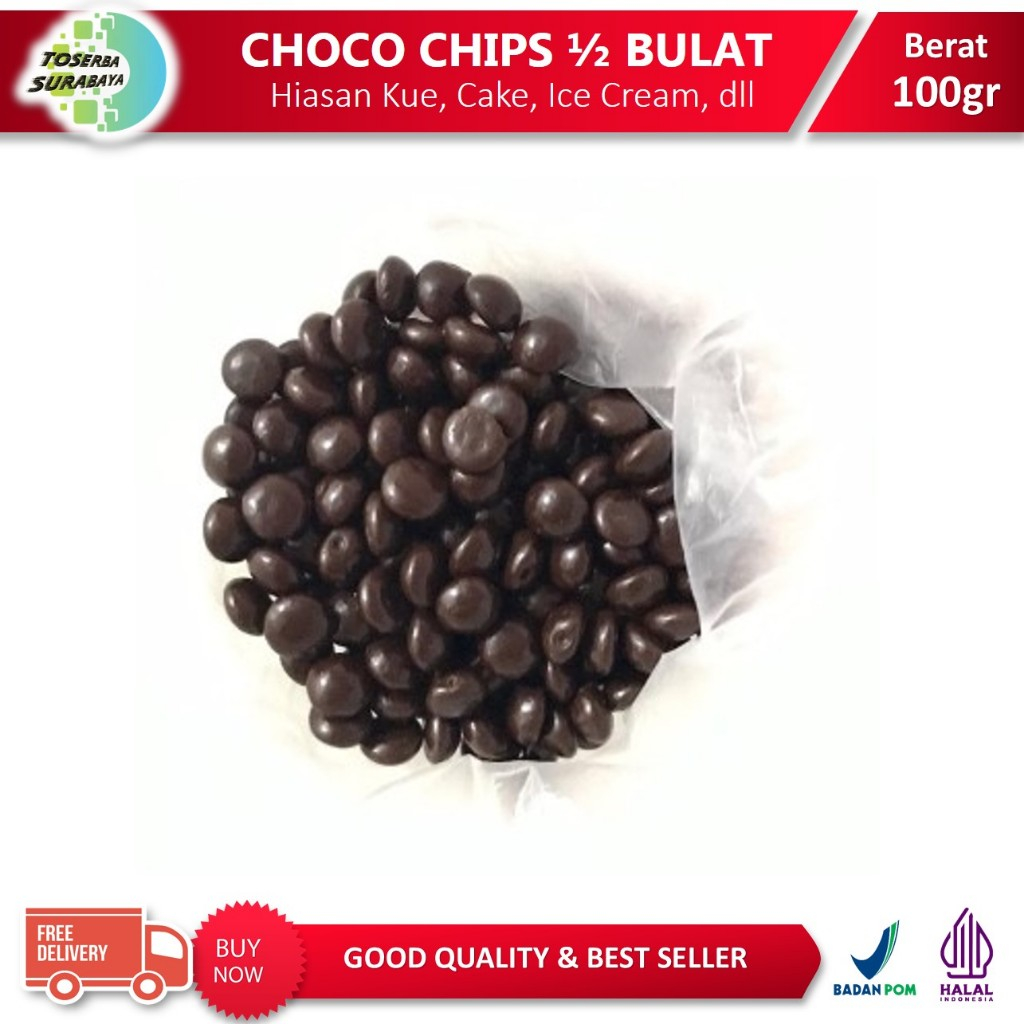 Jual Choco Chips LAGIE 1/2 Bulat 100gr BEST SELLER (L'agie Choco Chips ...