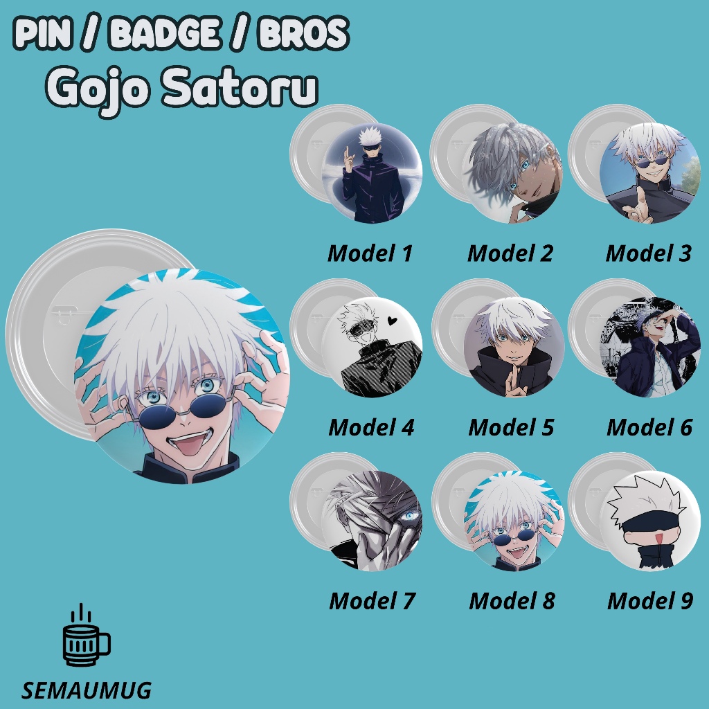 Jual PIN GOJO SATORU JUJUTSU KAISEN KADO BROS BADGE BULAT ANIME LUCU ...