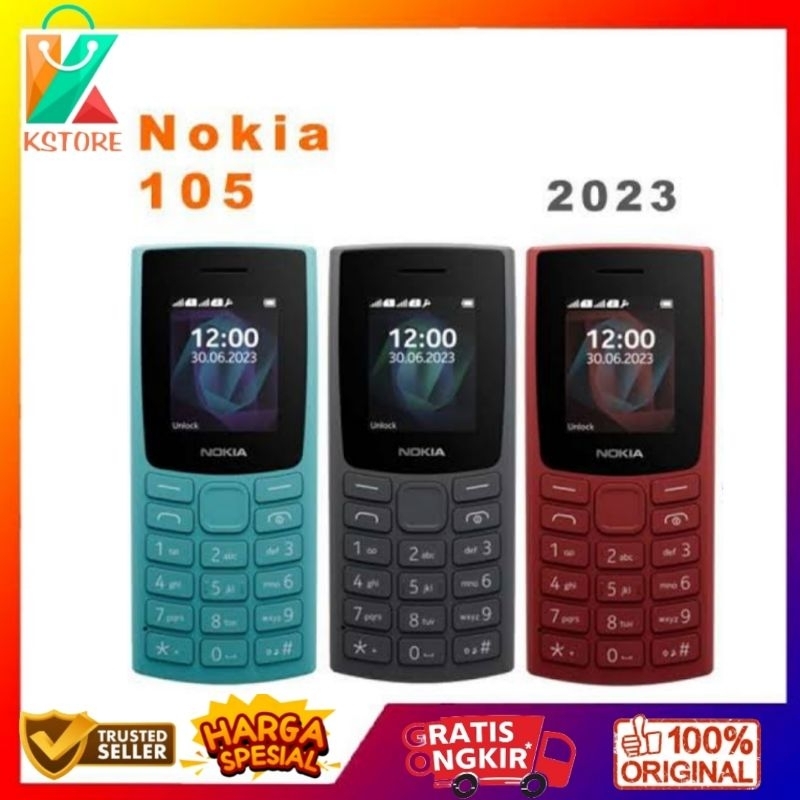 Jual NOKIA 105 2023 LEIDA NEW GARANSI RESMI - Charcoal | Shopee Indonesia