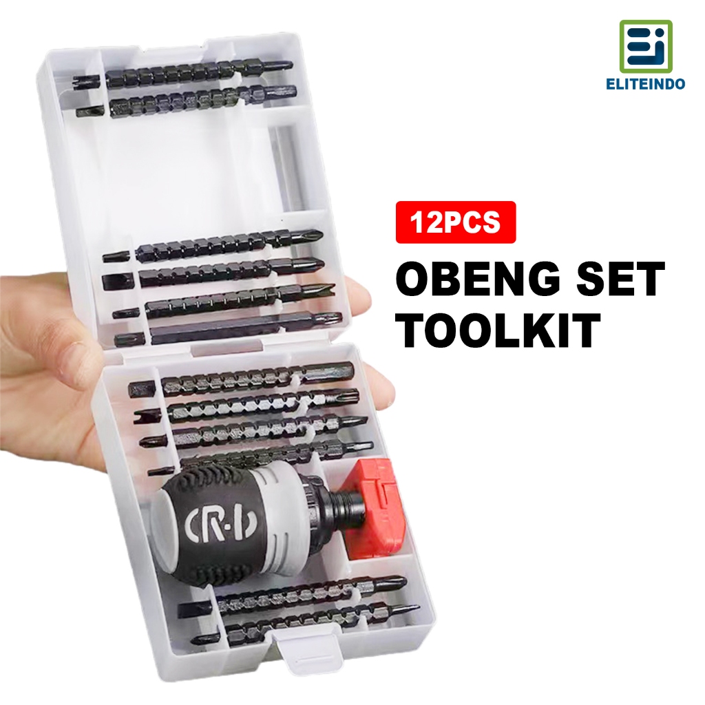 Jual ELITEINDO Obeng Ratchet Multifungsi Obeng Set isi 26 Pcs Ratchet ...