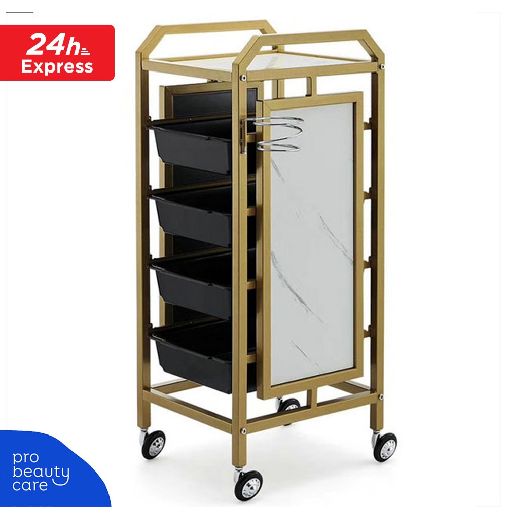 Jual Mikata - Troli Salon Gold Trolley Facial Kecantikan 868-190 ...