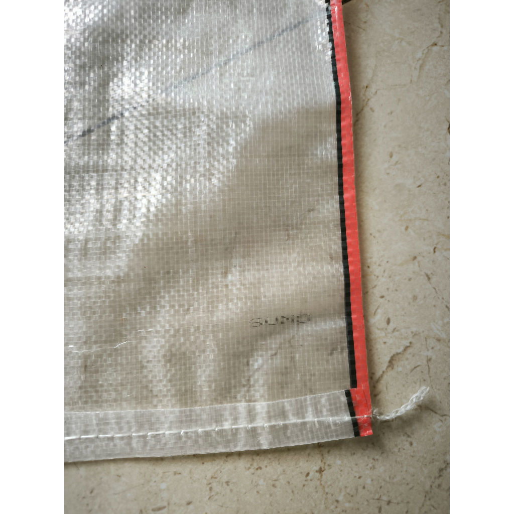 Jual karung beras 50kg transparant strip merah (Sumo) isi 20 lembar ...