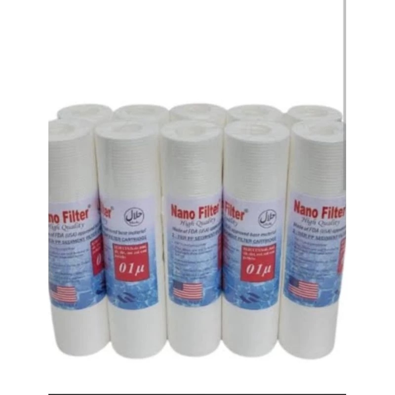 Jual Filter air nano sediment cartridge isi ulang 10 inci ukuran 01 ...