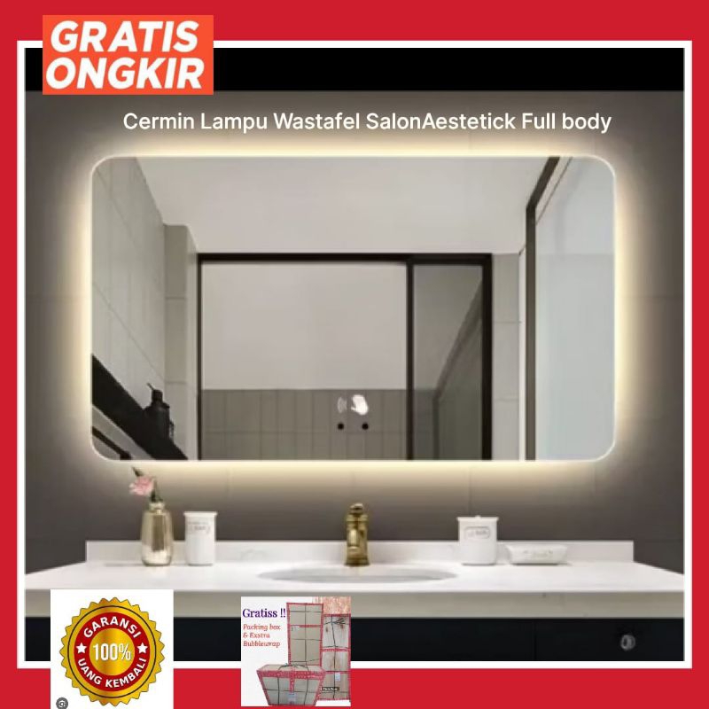 Jual Cermin Full body Besar Led Aestetick Fashion Make up Cermin Lampu ...