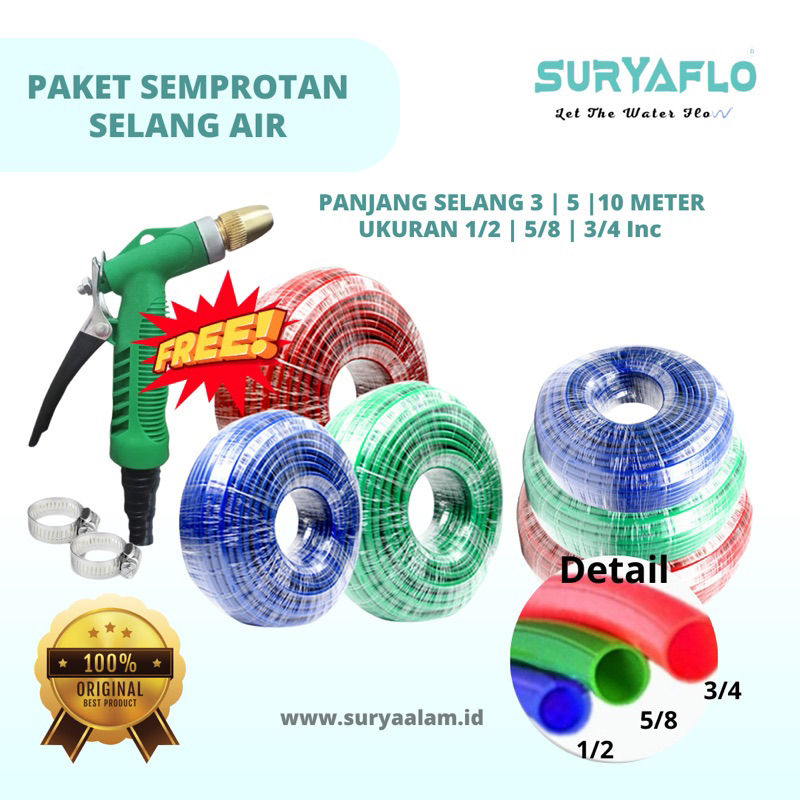 Jual (BUNDLING) KEPALA JET SPRAY SEMPROTAN SELANG AIR | SELANG DOP ...