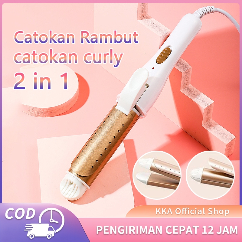 Jual Catokan Rambut 2 in1 Pemanasan 20 Detik Catokan Gold catokan ...