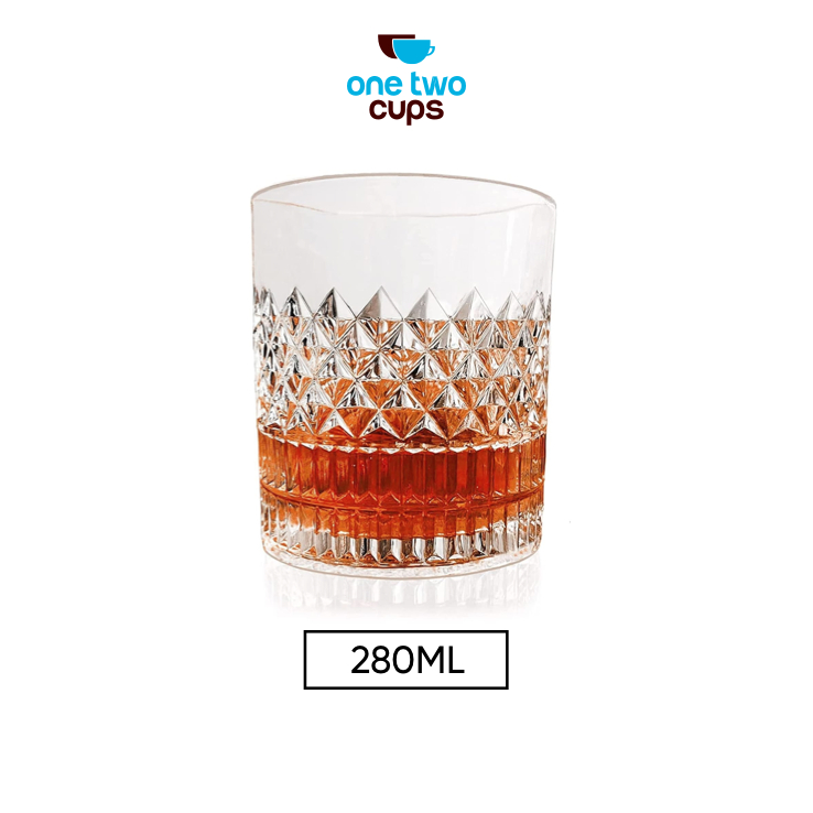 Jual One Two Cups Gelas Crystal Old Fashioned Rock Glass 280ml - YJ10 | Shopee Indonesia