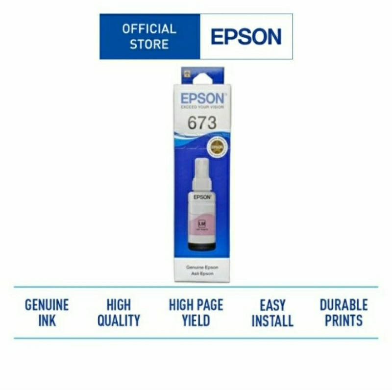 Jual Tinta Epson 673 LM original T6733 - Light Magenta | Shopee Indonesia