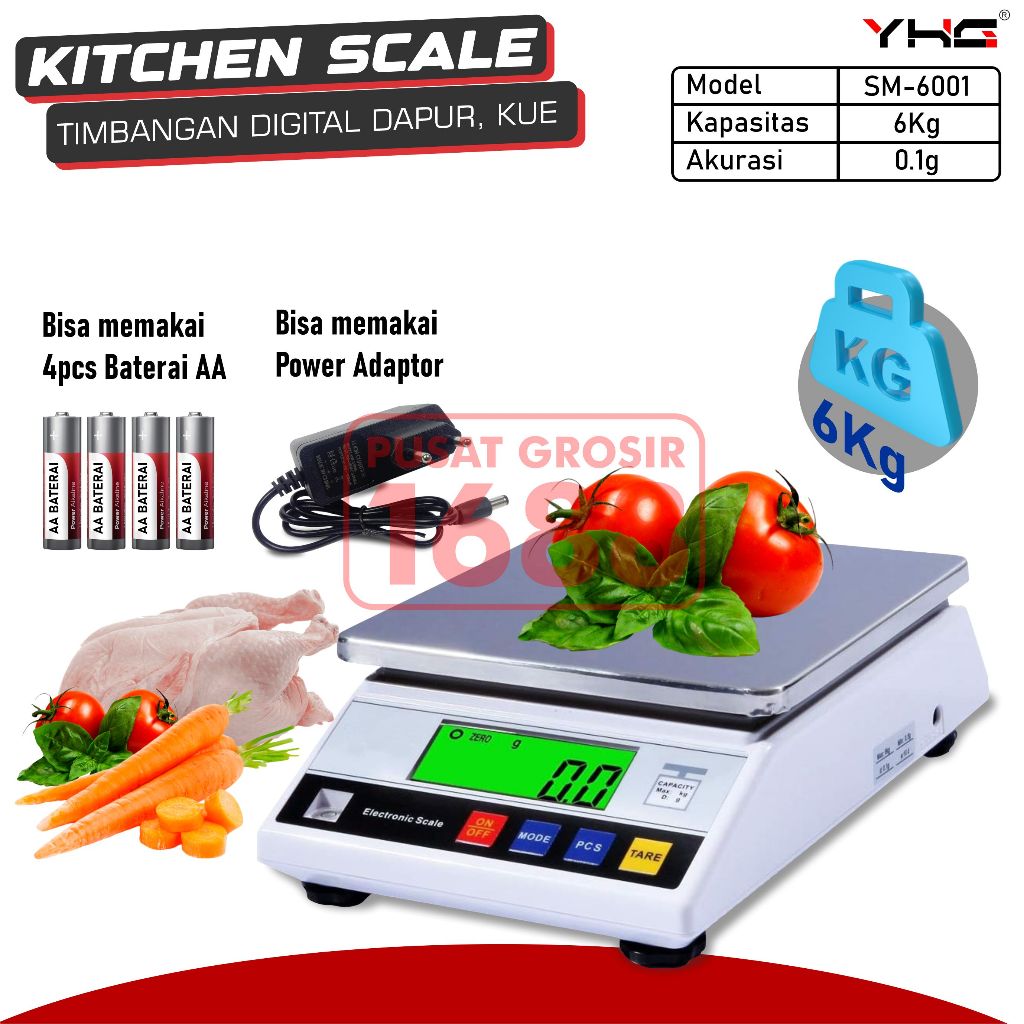 Jual Timbangan Dapur Digital Portable Electronic Balance Scale 6kg 0.1g ...