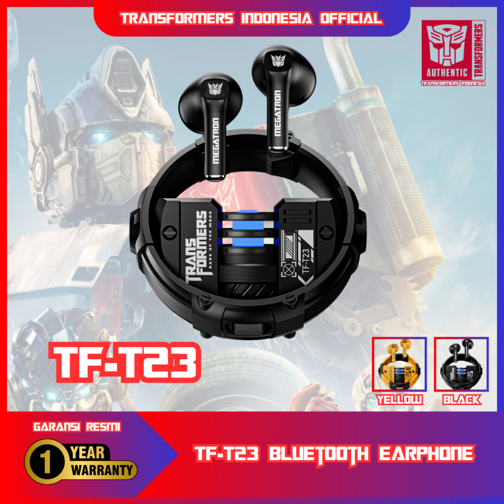 Jual Transformers TF-T23 TWS Earphones – Desain Unik, Audio Jernih, dan ...